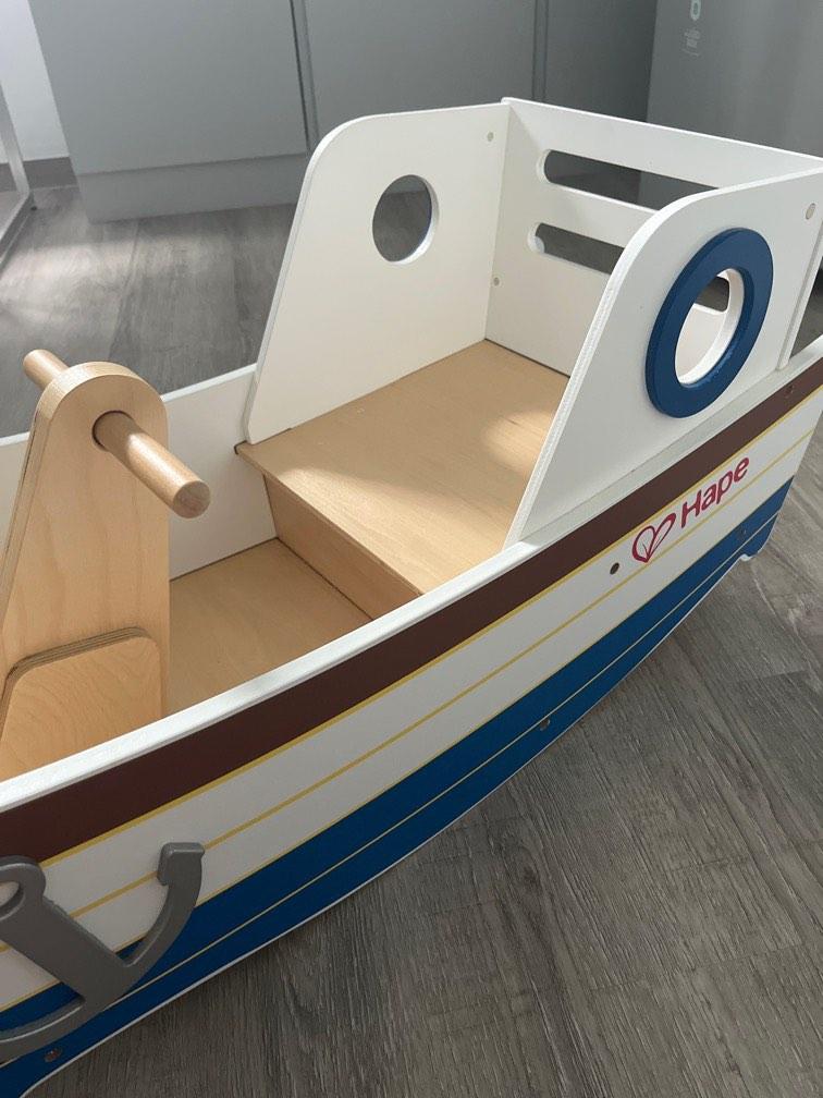 Hape Solid Wood Boat, Hobbies & Toys, Toys & Games on Carousell