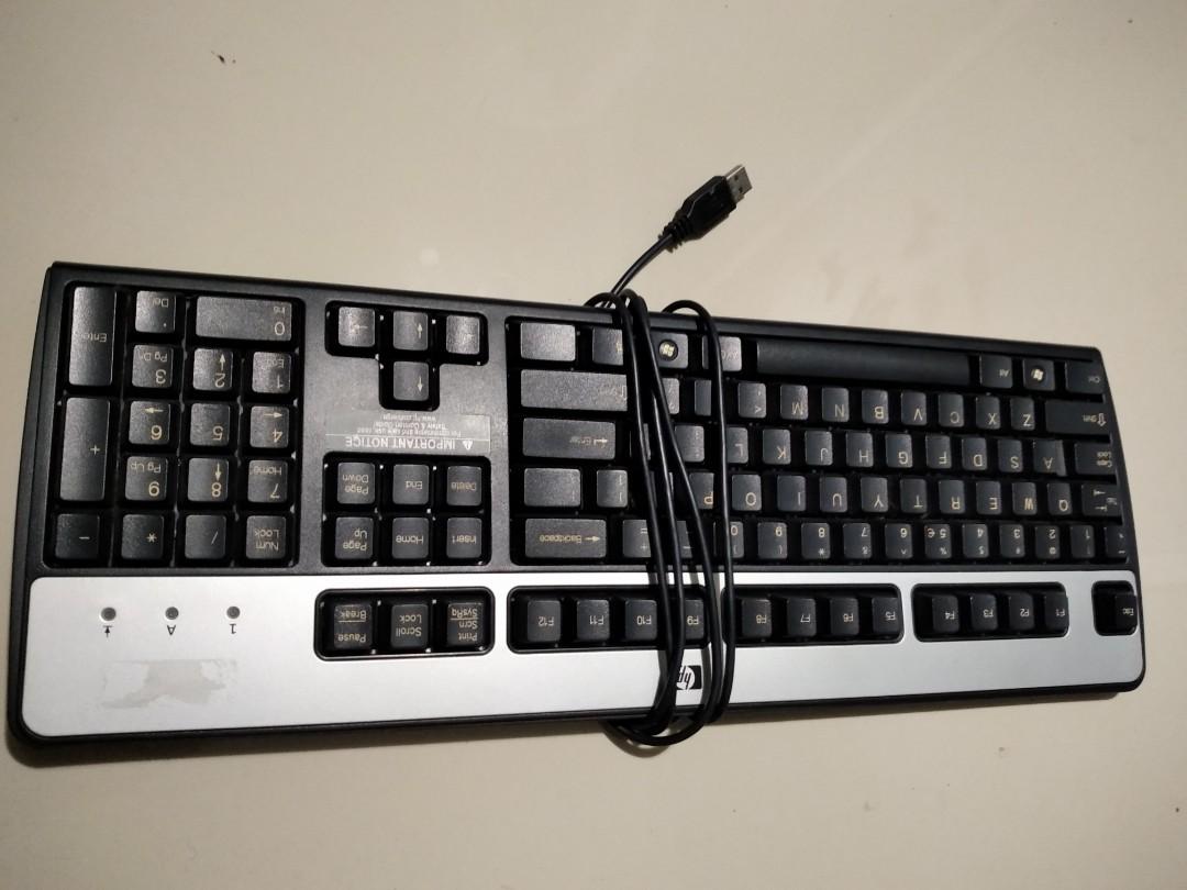 HP usb keyboard, Computers & Tech, Parts & Accessories, Computer ...