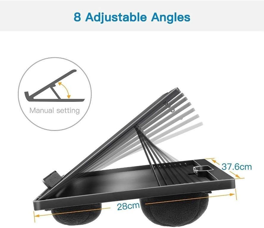 HUANUO Laptop Stand, Lap Tray, Lapdesk with Cushion Bed - Adjustable ...