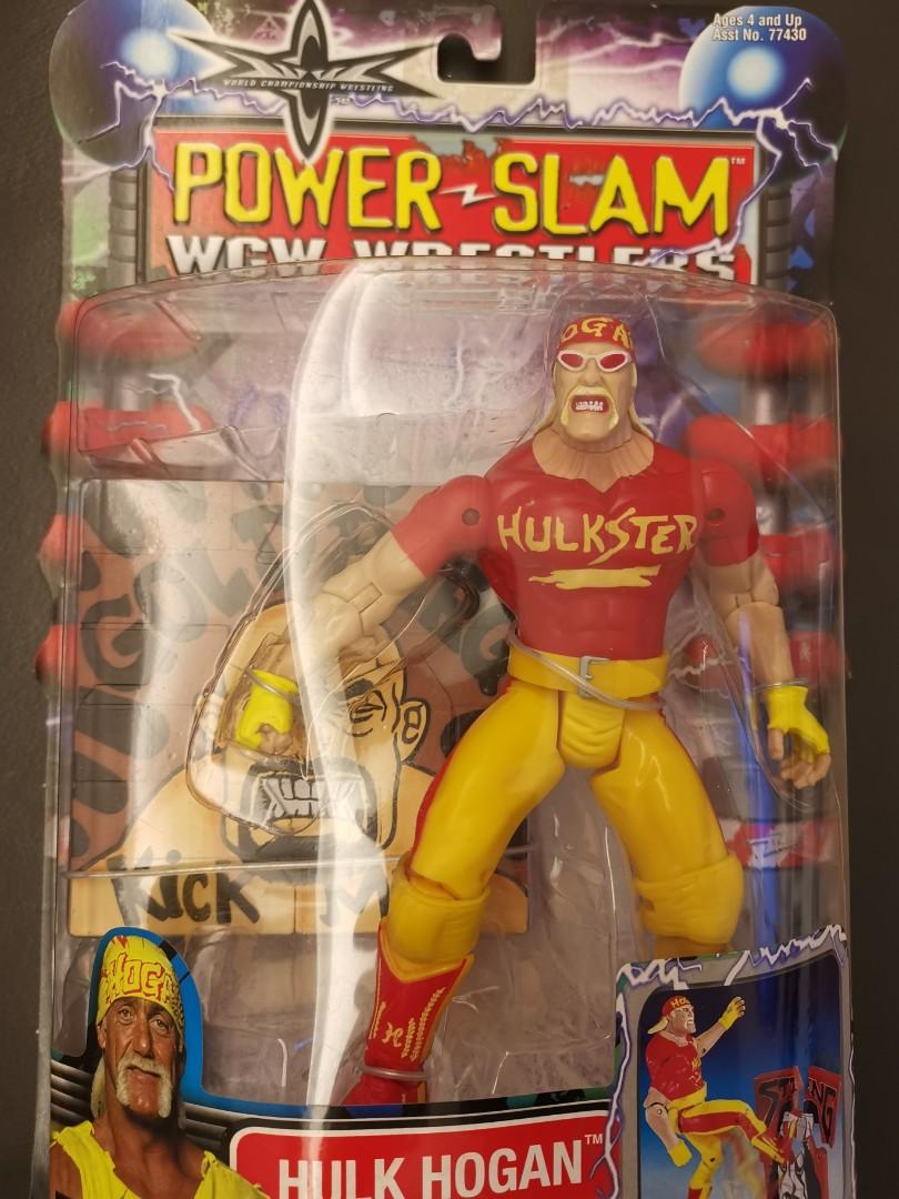 Hulk hogan power slam wcw wwf wrestling toy biz, 興趣及遊戲, 玩具 & 遊戲類 - Carousell