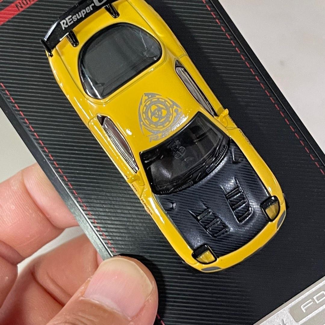 Ignition Model 1/64 Mazda RX7 FD3S RE Amemiya Yellow, Hobbies & Toys, Toys & Games on Carousell