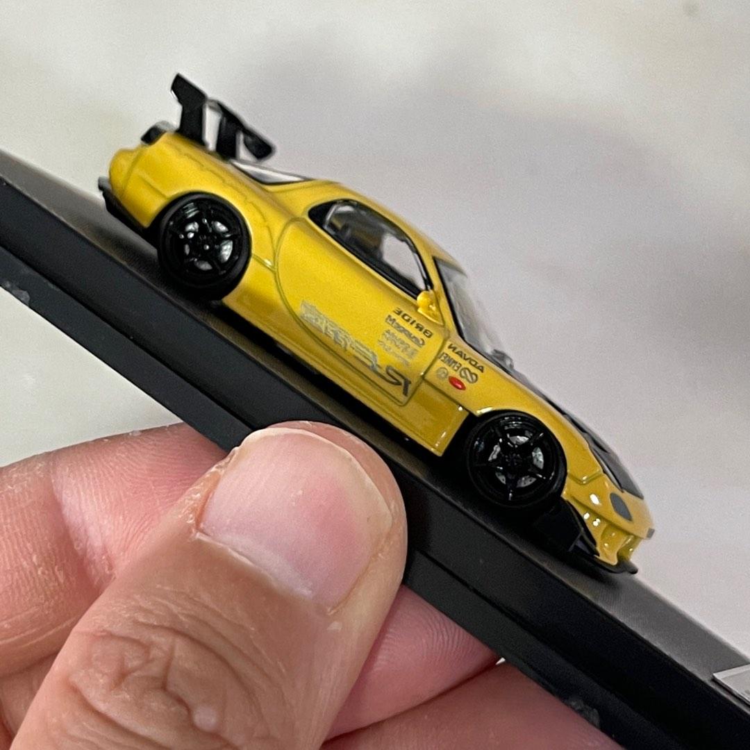 Ignition Model 1/64 Mazda RX7 FD3S RE Amemiya Yellow, Hobbies & Toys, Toys & Games on Carousell