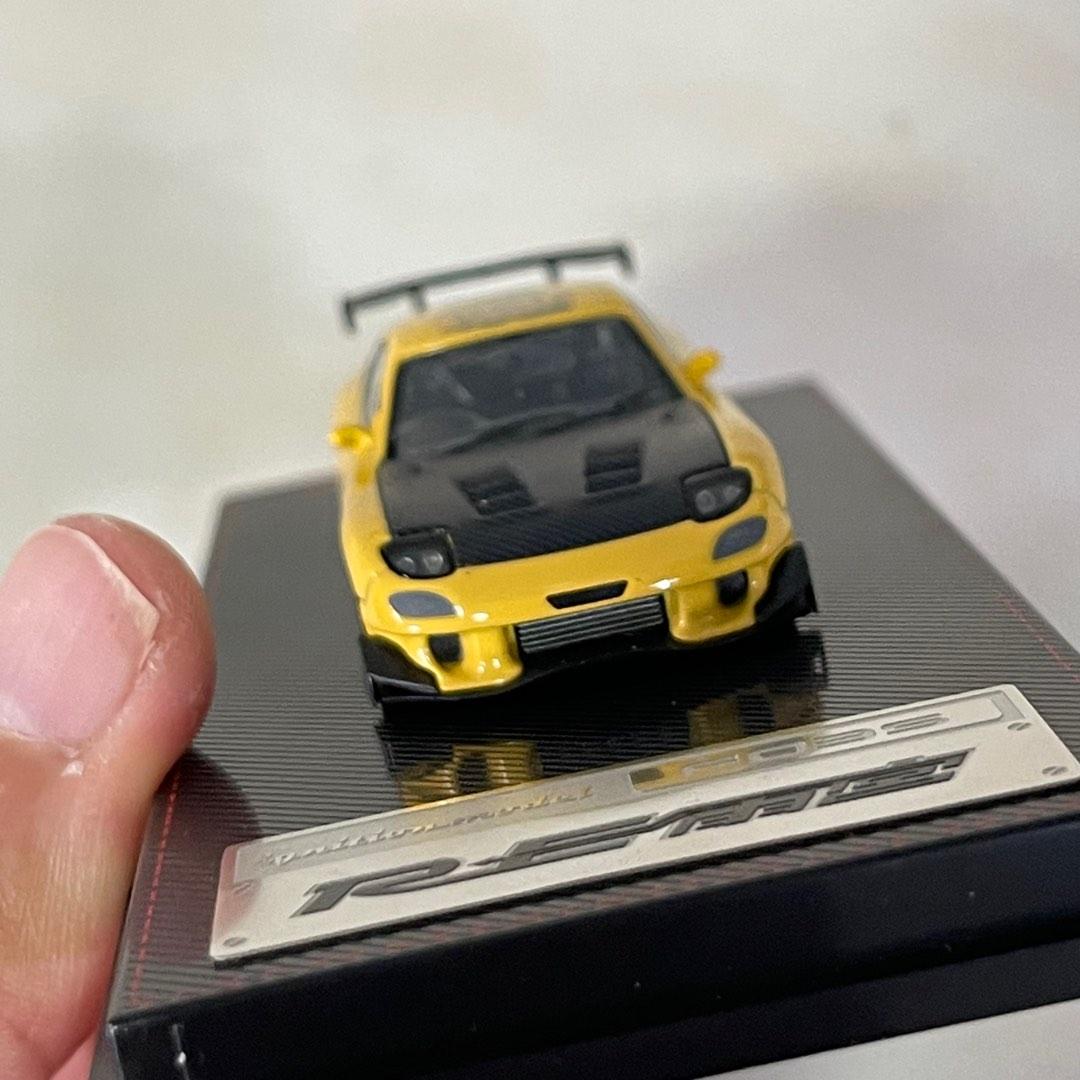 Ignition Model 1/64 Mazda RX7 FD3S RE Amemiya Yellow, Hobbies & Toys, Toys & Games on Carousell