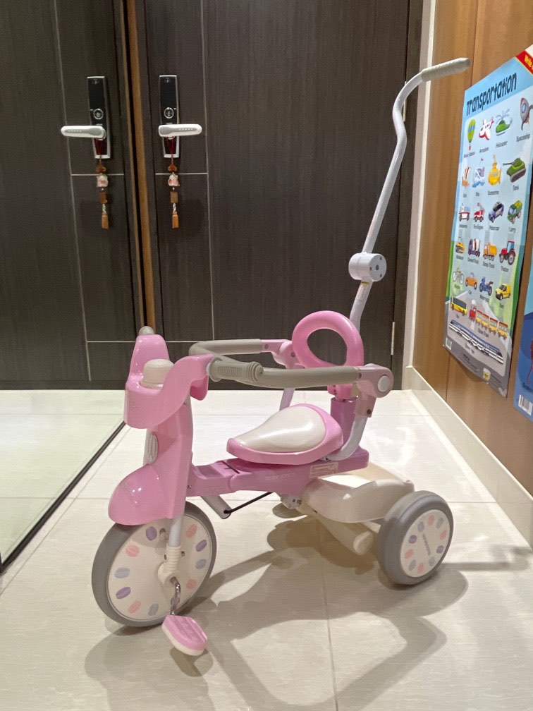 iimo folding Tricycle (Pink), Babies & Kids, Baby Nursery & Kids Furniture, Other Kids Furniture ...