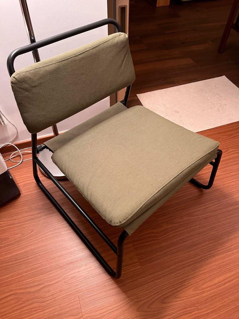 IKEA LINNEBÄCK linneback Chair in olive green, Furniture & Home Living ...