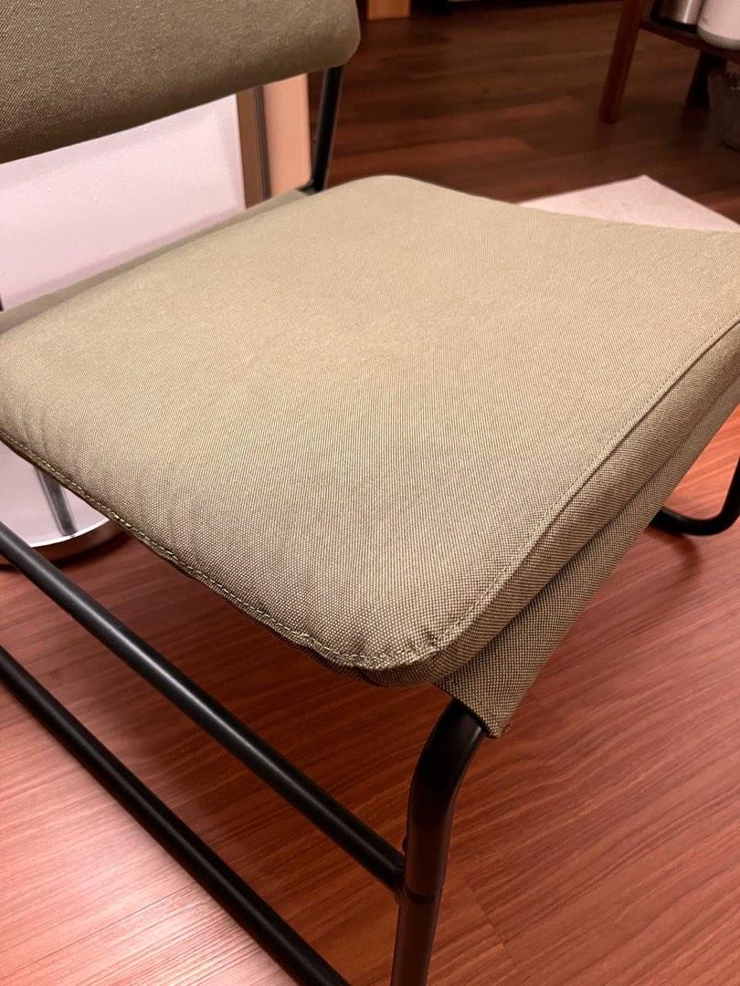 IKEA LINNEBÄCK linneback Chair in olive green, Furniture & Home Living ...