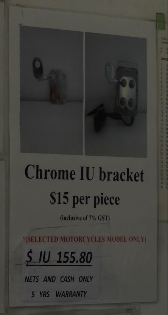 IU unit (Singapore) + bracket $125, Motorcycles, Motorcycle Accessories ...