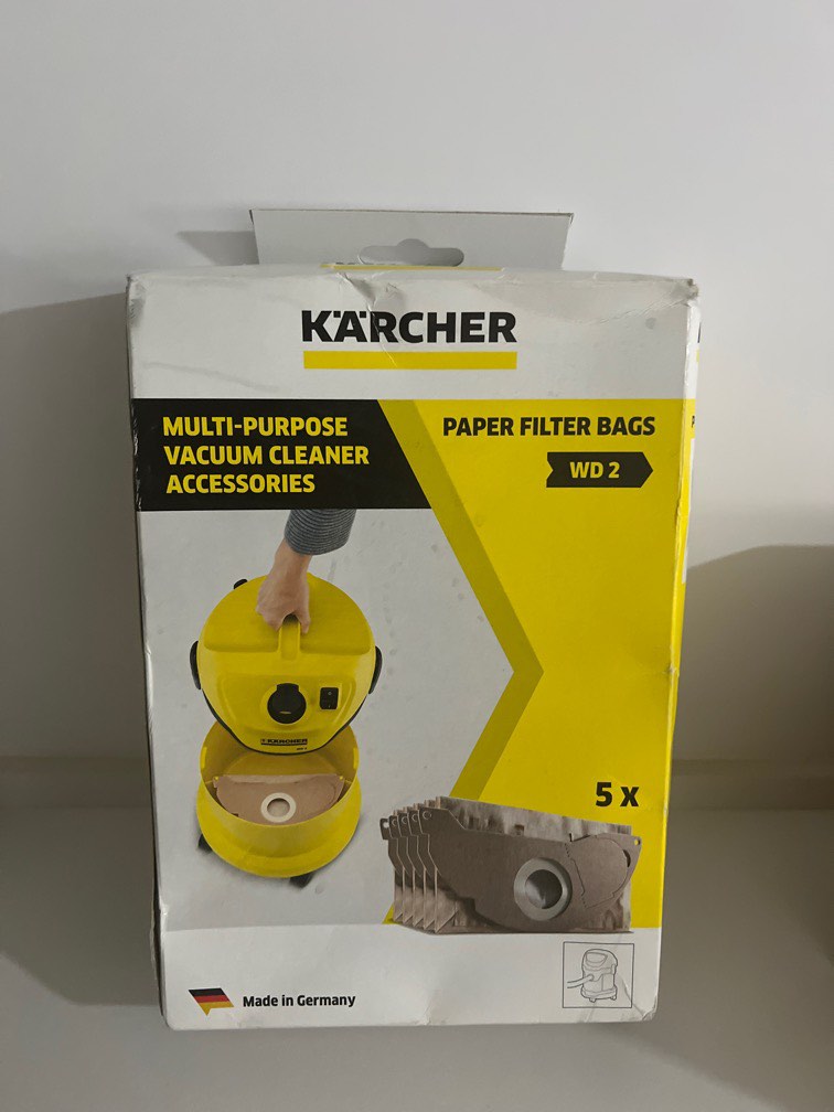 Karcher wd2 paper bags original 4 pcs left, TV & Home Appliances ...