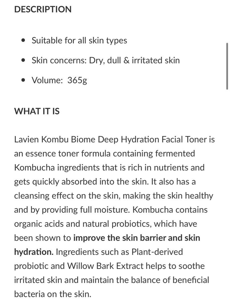 Lavien Kombu Biome Range (korean brand), Beauty & Personal Care, Face ...