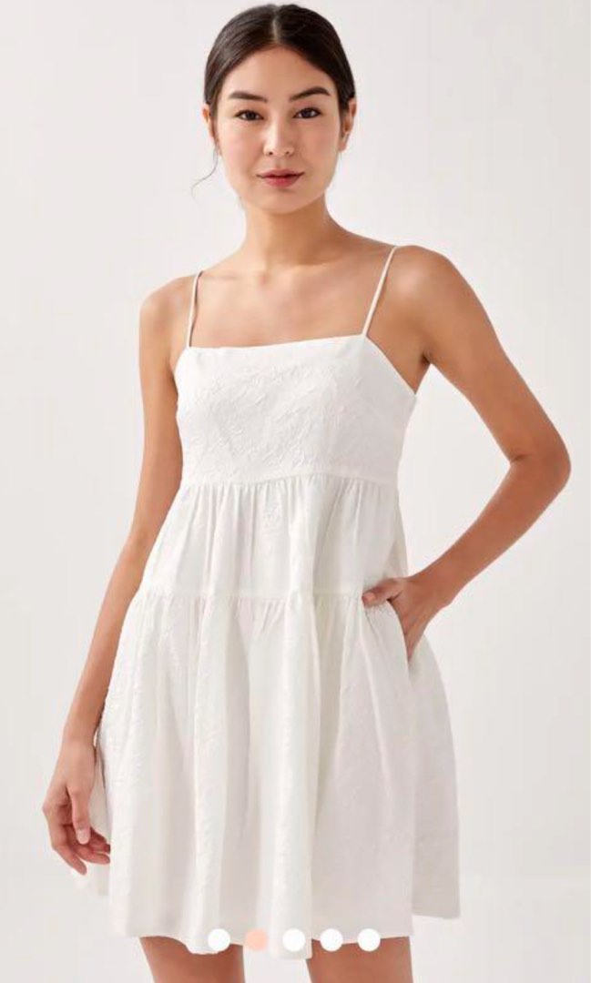 LB Love Bonito Kivia Textured Mini Dress in white, Women's Fashion ...