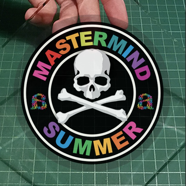 MASTERMIND SUMMER Static Cling Car Windscreen Decals . 11cm diameter ...