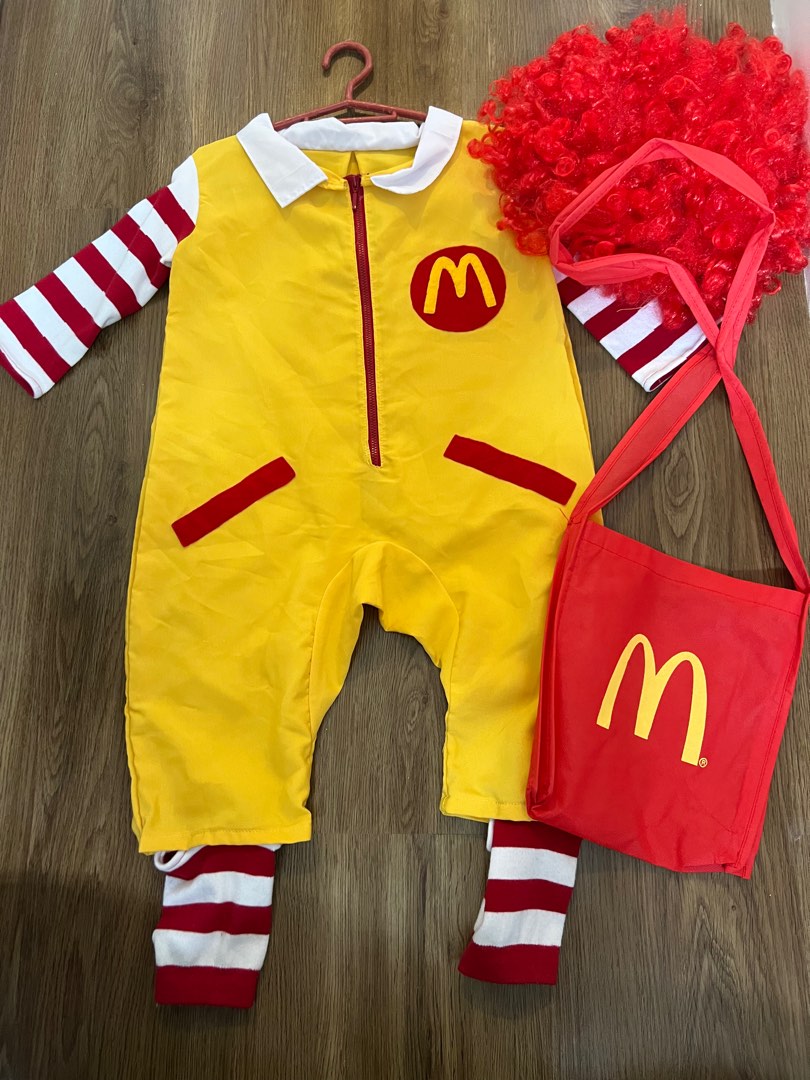 Mc donalds Costume, Babies & Kids, Babies & Kids Fashion on Carousell