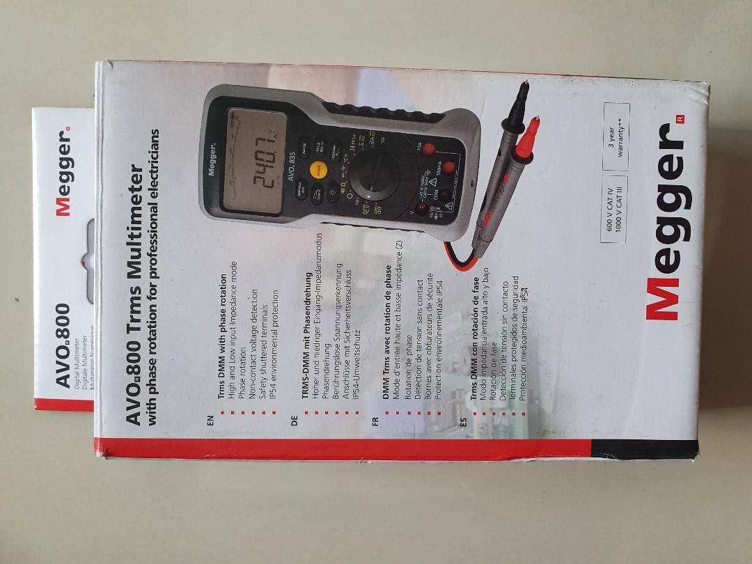 Megger Digital Multimeter AVO830, TV & Home Appliances, Electrical ...