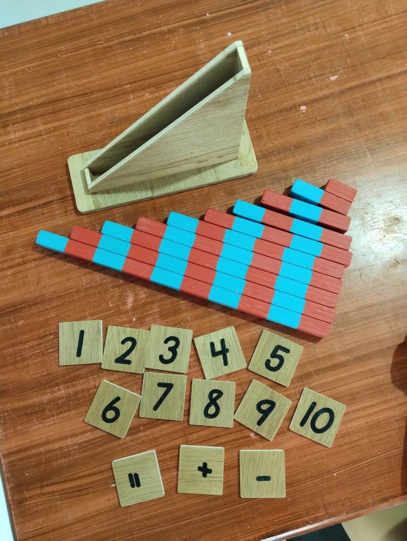 Montessori number rods, Hobbies & Toys, Toys & Games on Carousell