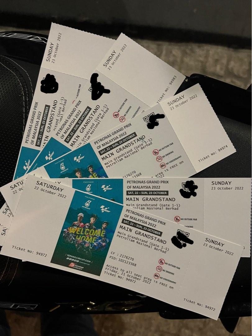 MotoGP Sepang 2022 ticket, Tickets & Vouchers, Event Tickets on Carousell