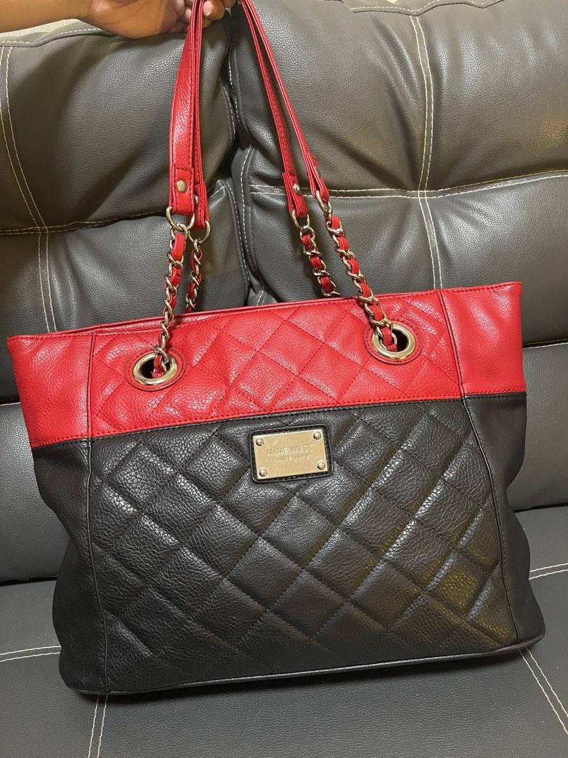Nine west quilted tote bag, Luxury, Bags & Wallets on Carousell