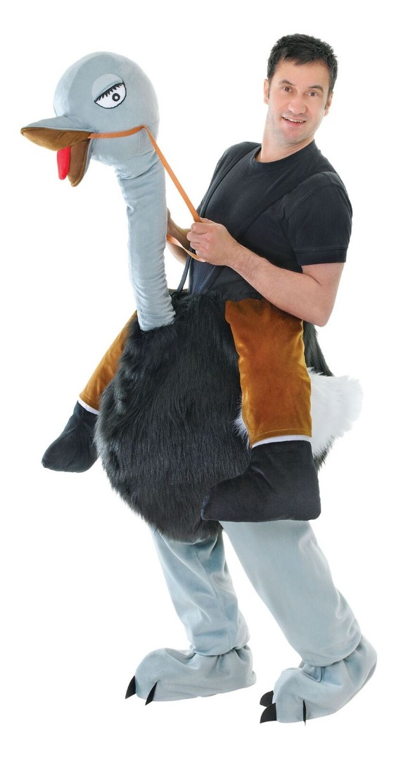 Ostrich Costume Adult Unisex Animal Wild West Fancy Dress Outfit ...