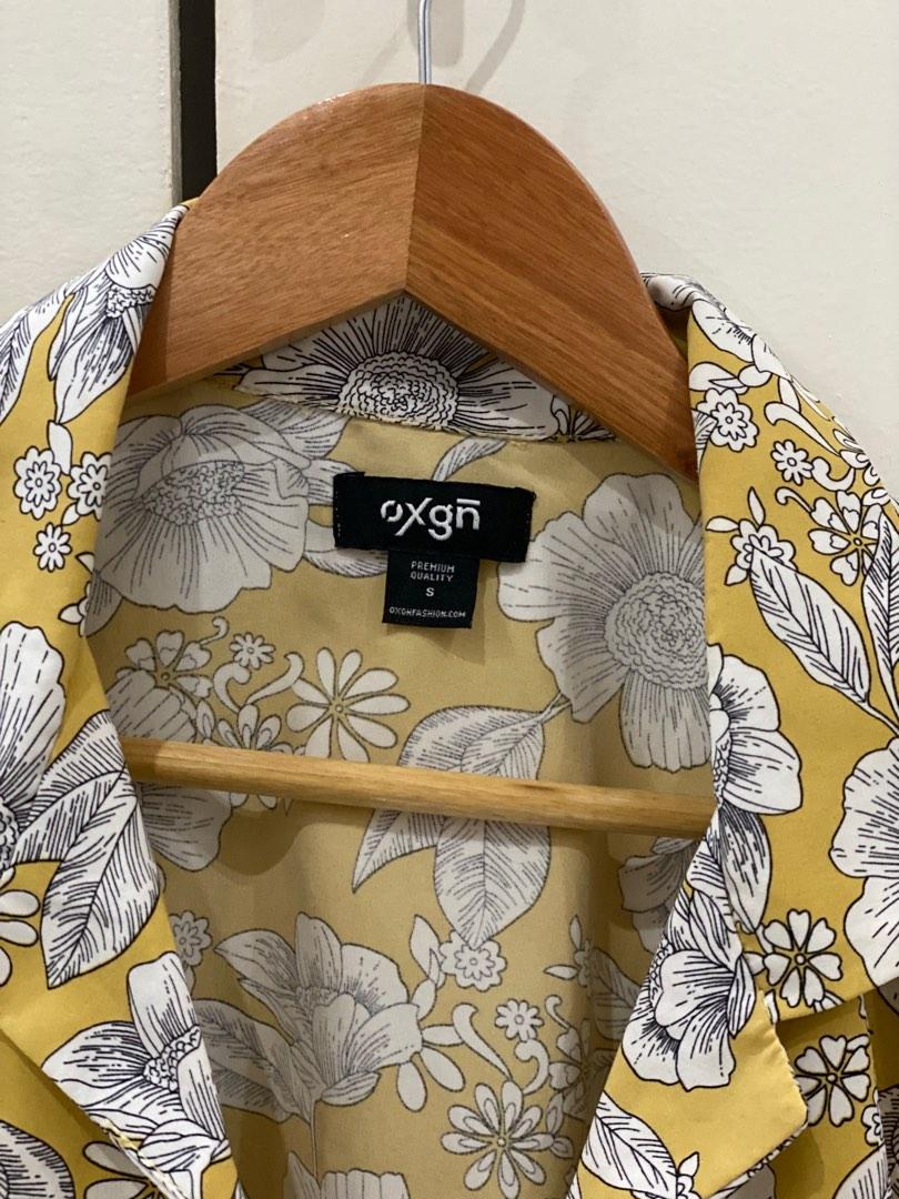 Oxygen polo top - floral, Women's Fashion, Tops, Blouses on Carousell