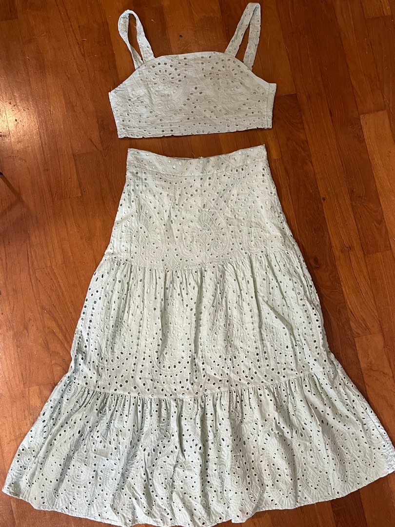 Pastel Green Matching Set, Women's Fashion, Dresses & Sets, Sets or ...