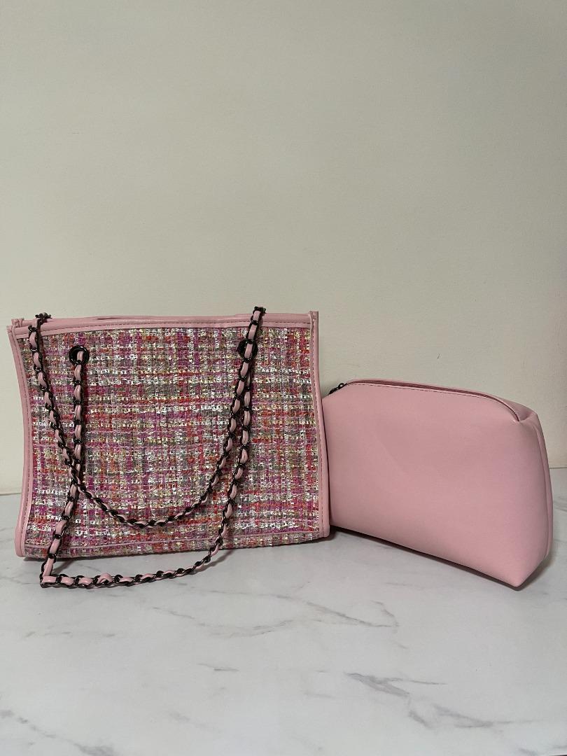 Pink Beach Bag, Women's Fashion, Bags & Wallets, Beach Bags on Carousell