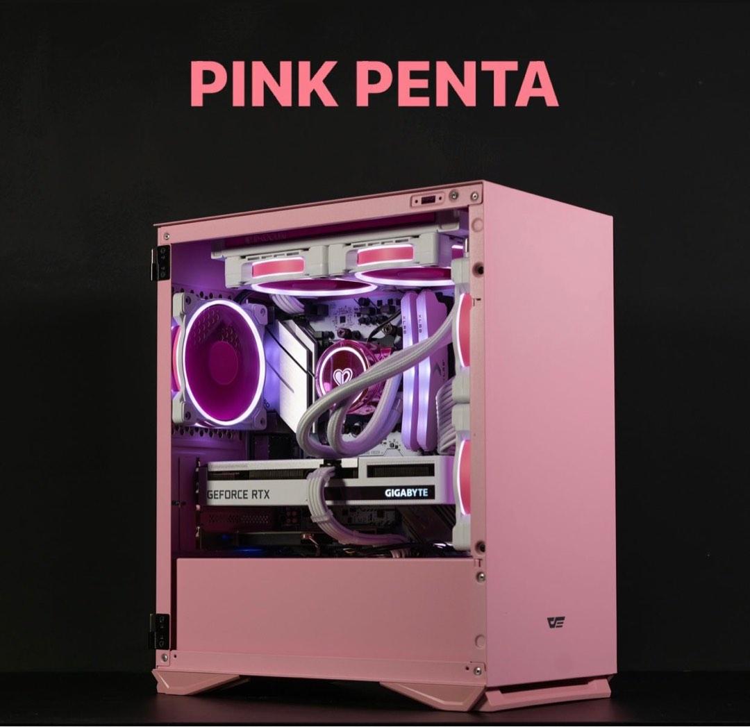 PINK CRAZE 3060 + Ryzen 5 5500 custom pc custom gaming desktop computer ...