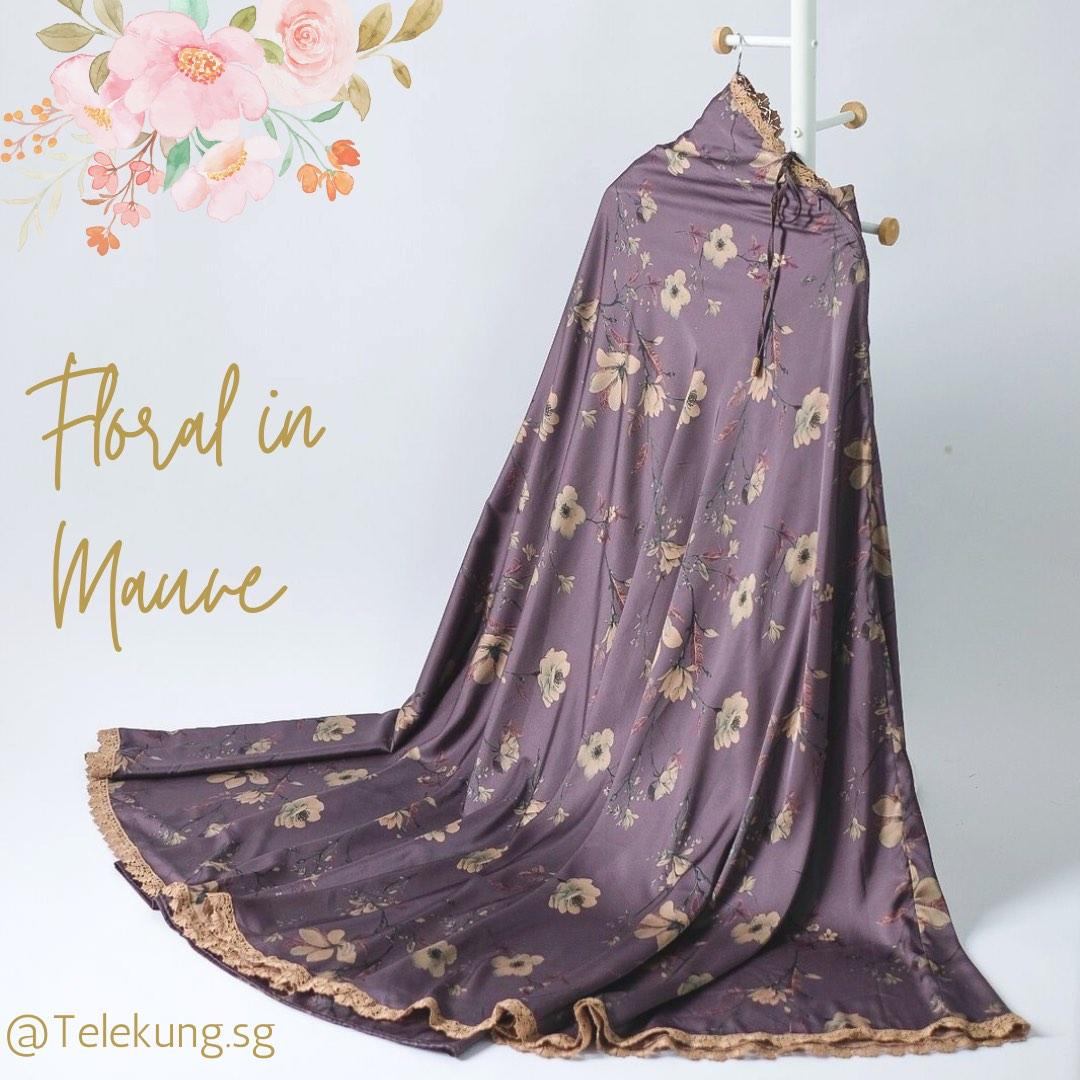 Premium Silk Telekung, Women's Fashion, Muslimah Fashion, Prayer Sets ...