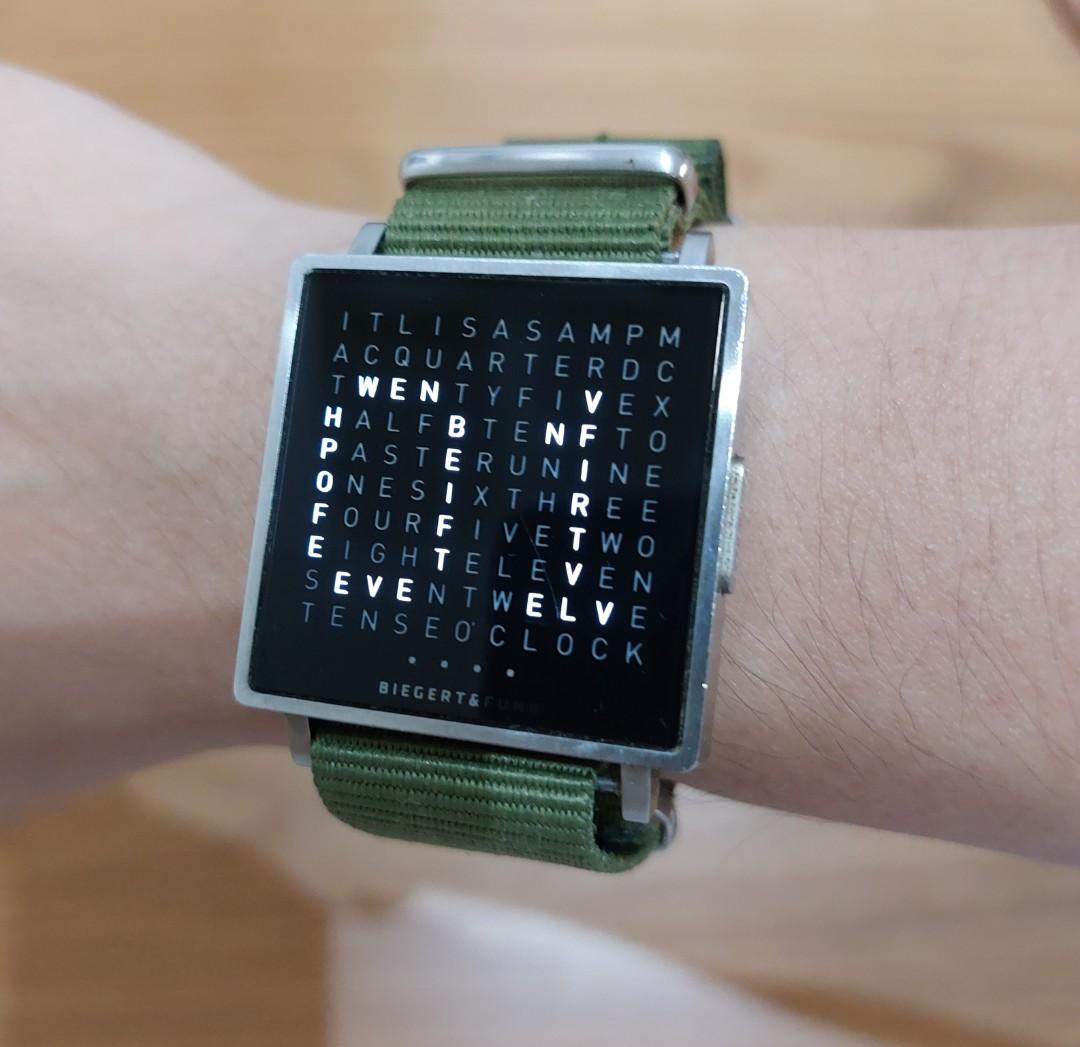 Qlocktwo W39 Black Edition, Luxury, Watches on Carousell