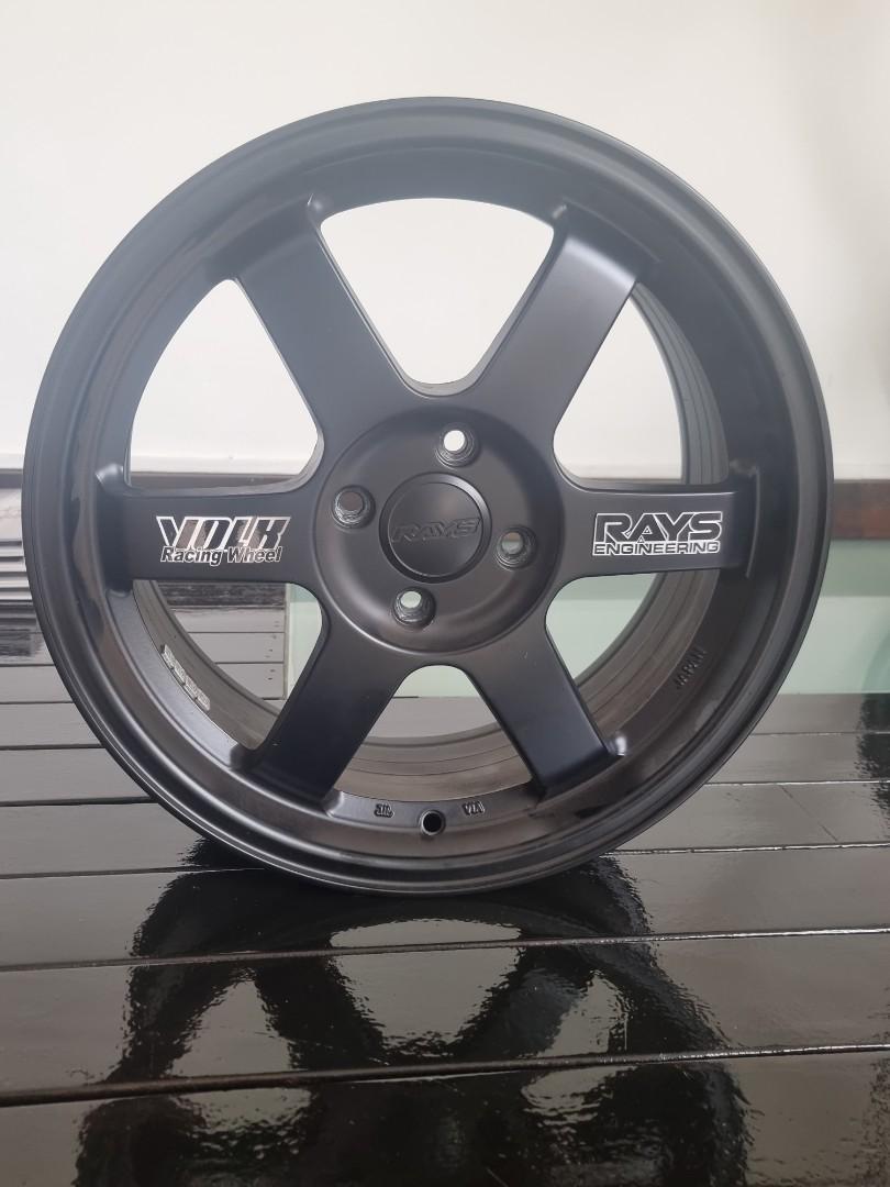 Rays Volk Racing TE37(Rep), Car Accessories, Tyres & Rims on Carousell