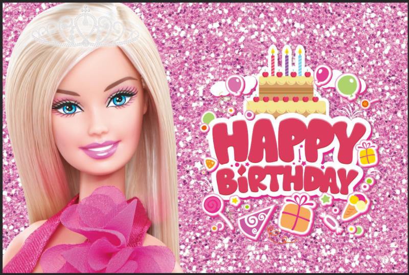 [Ready Stock] Princess Barbie Doll (Design 2) Happy Birthday banner ...