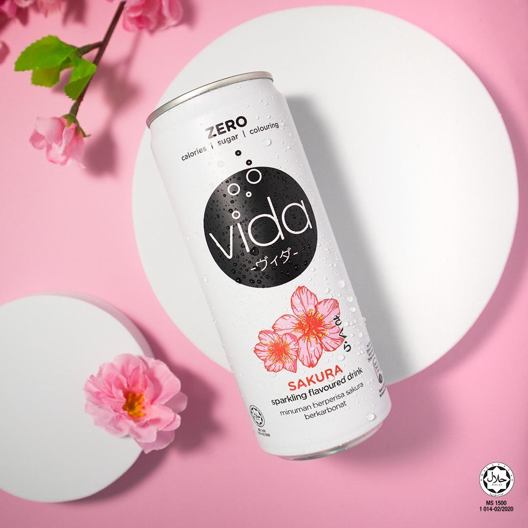 Sakura - Vida Zero Flavoured Sparkling Drink (Zero Sugar) [325ml x 24], 嘢食 & 嘢飲, 飲料 - Carousell