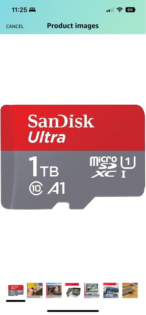 SanDisk 1TB Ultra microSDXC UHS-I Memory Card with Adapter - 120MB/s, C10, U1, Full HD, A1 ...