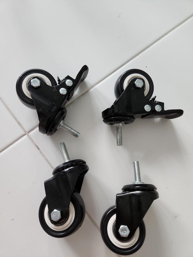 Set of trolley wheels, Furniture & Home Living, Home Improvement ...