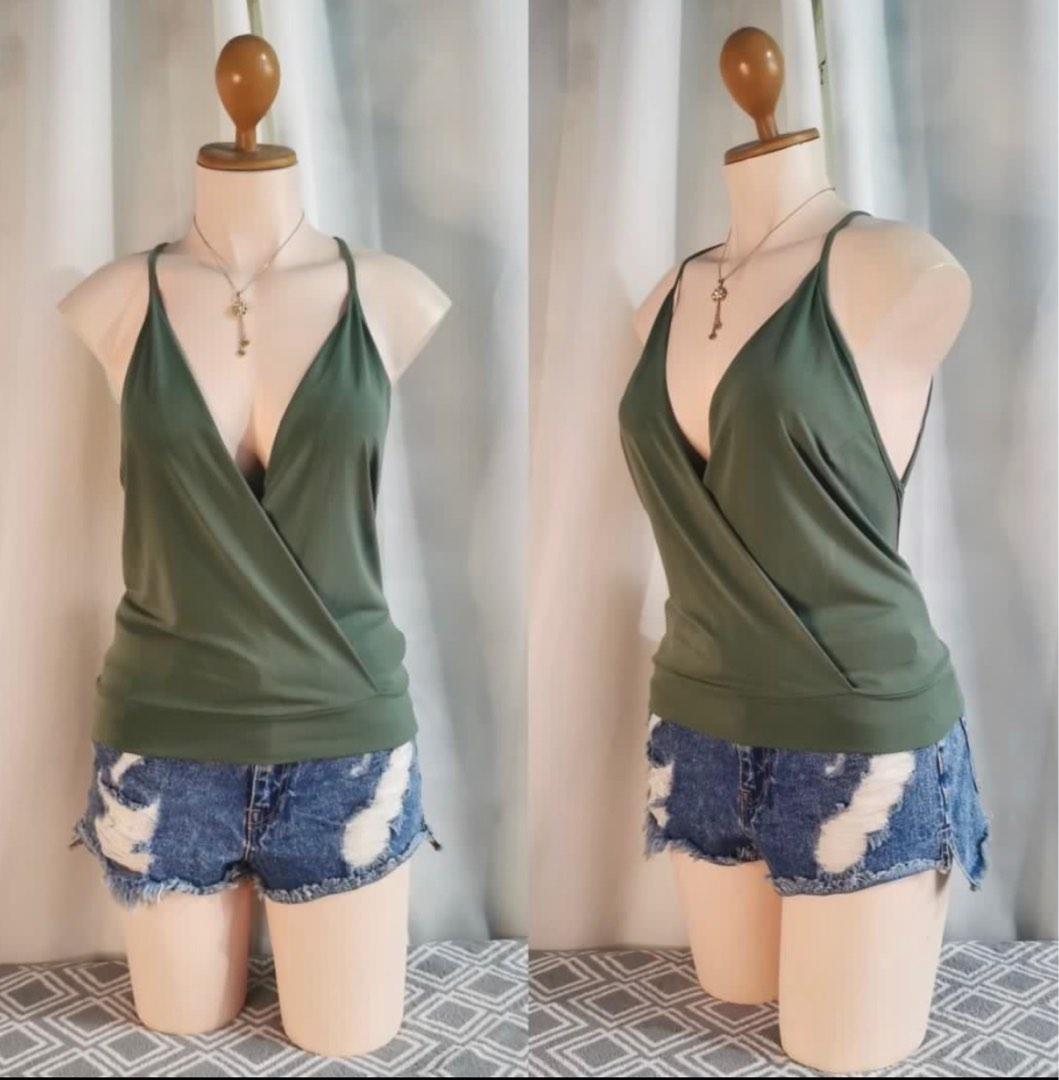 Sexy backless halter top, Women's Fashion, Tops, Blouses on Carousell