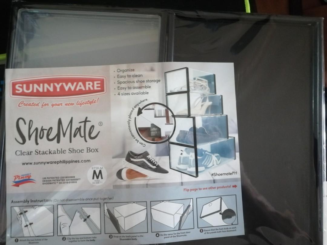 Sunnyware shoemate - Medium shoe box shoe storage shoe container ...