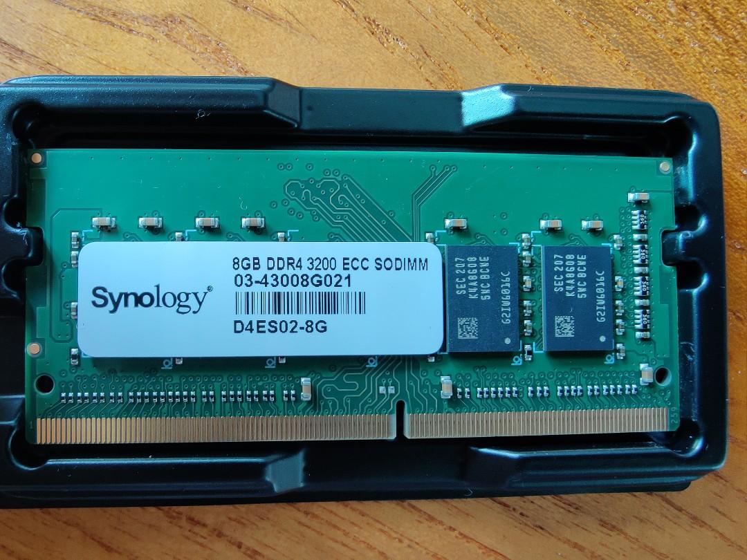 Synology RAM 8GB DDR4 3200 ECC sodimm D4ES02-8G, Computers & Tech ...