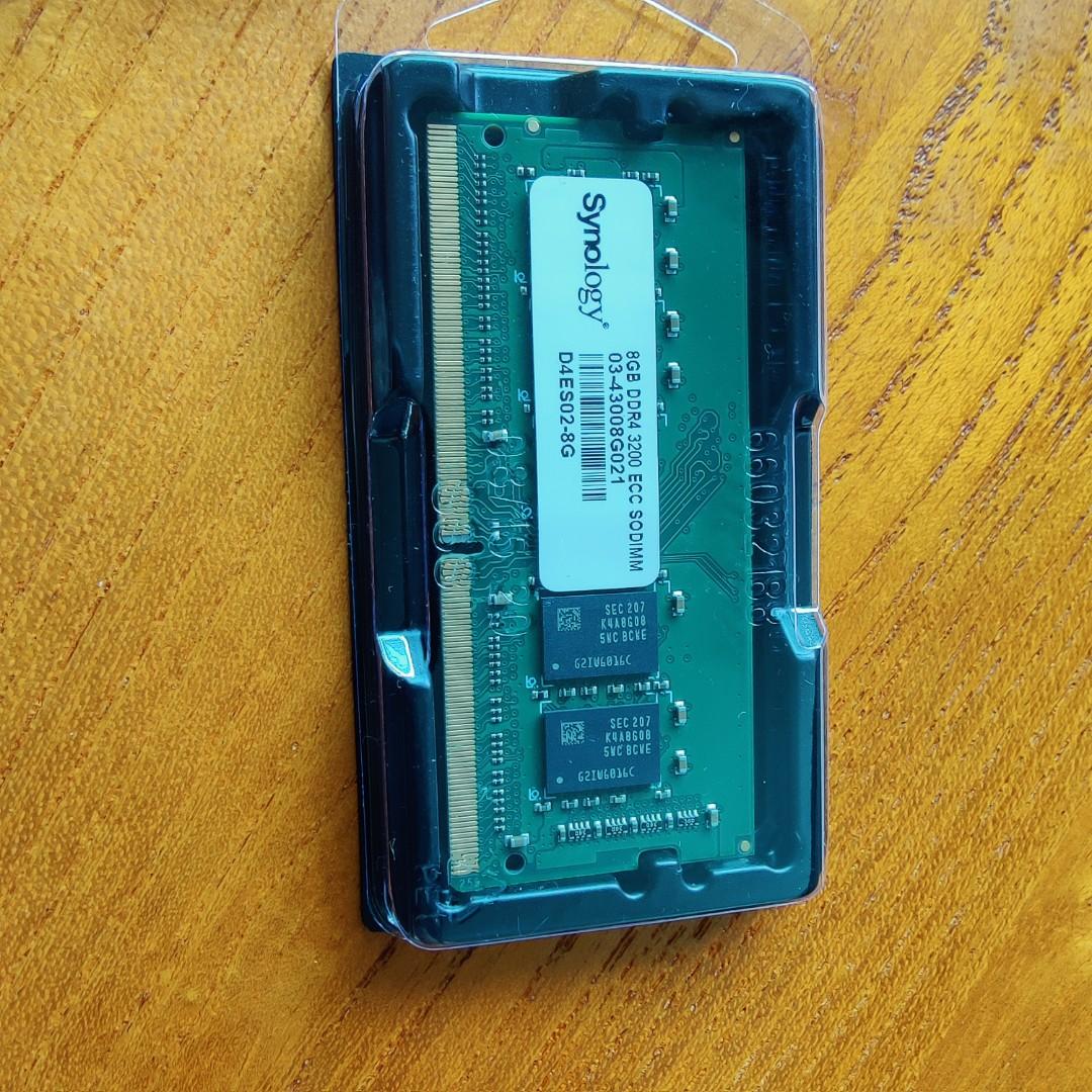 Synology RAM 8GB DDR4 3200 ECC sodimm D4ES02-8G, Computers & Tech ...