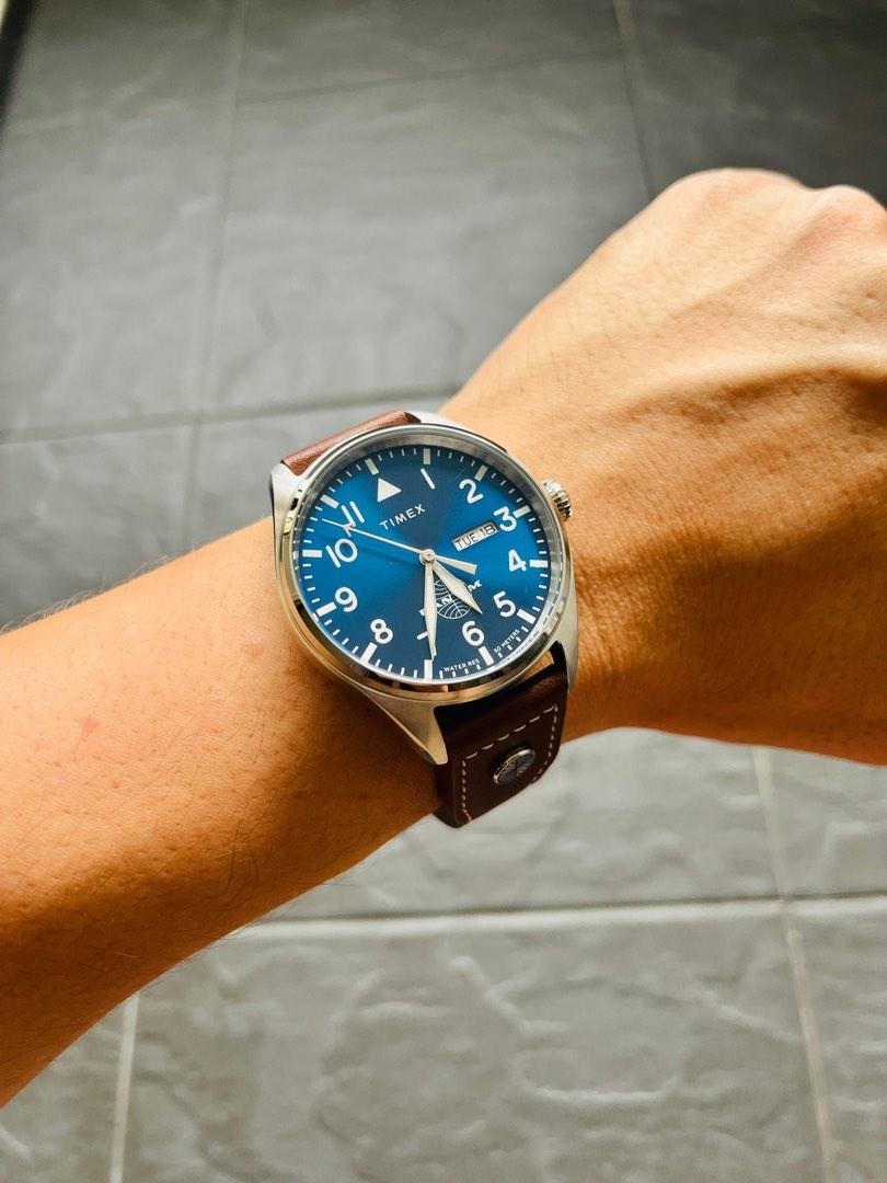Timex X Pan Am Day-Date Pilot Watch, Luxury, Watches on Carousell