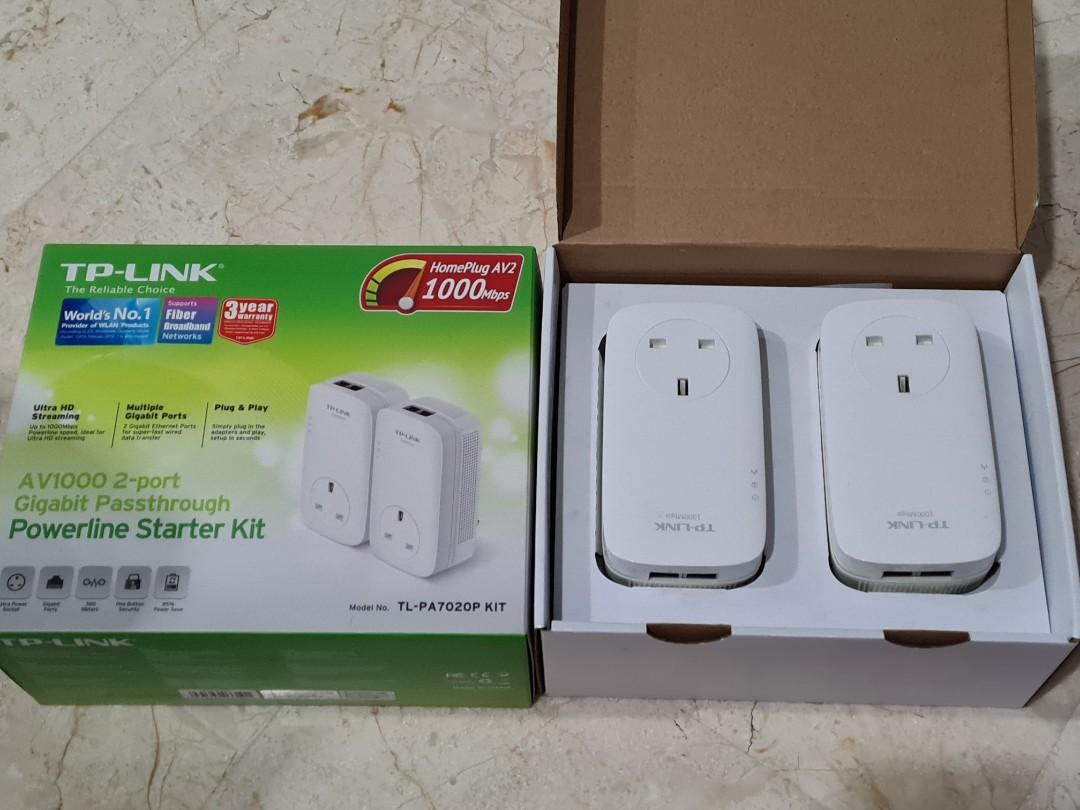 TP link powerline adapters AV1000, TV & Home Appliances, Other Home ...