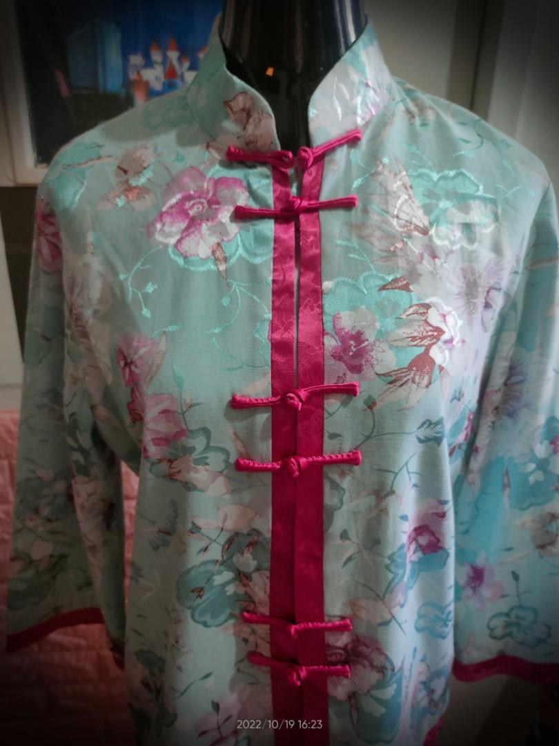 Traditional Mandarin collar Chinese blouse, Women's Fashion, Dresses ...
