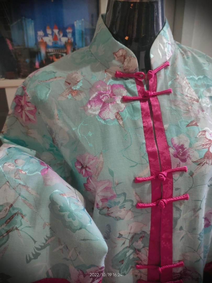 Traditional Mandarin collar Chinese blouse, Women's Fashion, Dresses ...