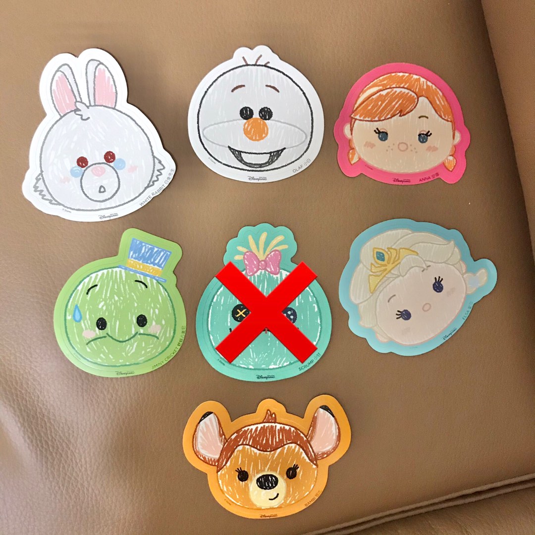 香港迪士尼樂園Tsum Tsum貼紙 Disney Hong Kong Disneyland HKDL White Rabbit 白兔先生 ...