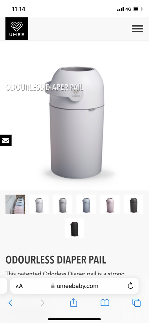 Umee diaper pail, Babies & Kids, Bathing & Changing, Diapers & Baby ...