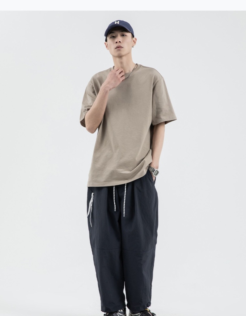 UNIQUE｜全新現貨 5折 重磅素T 230g 100%純棉 橄欖灰 TEE, 他的時尚, 上衣與西裝, 泳衣、潛水衣在旋轉拍賣