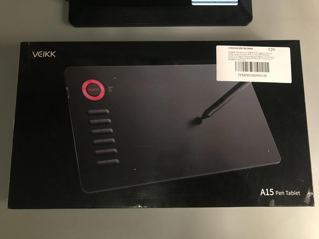 VEIKK A15 Graphics Drawing Tablet | 10 x 6 inches | 8192 Pressure ...