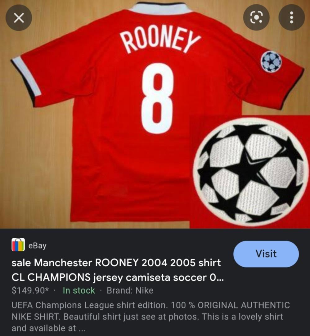 VINTAGE NIKE MANCHESTER UNITED F.C 04/06 FOOTBALL KIT | #8 Wayne Rooney Jersey, Men's Fashion ...