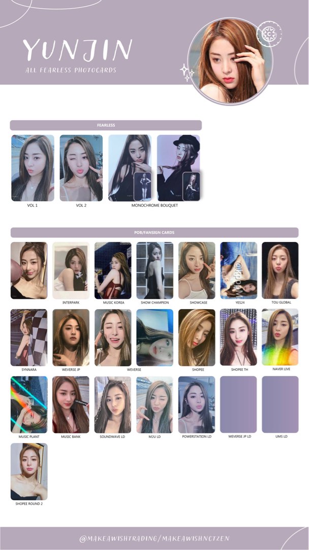 wtb / lfs yunjin photocards, Hobbies & Toys, Memorabilia & Collectibles ...