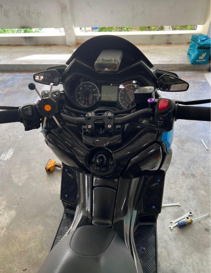 Xmax / nmax naked handle bar carbon kevlar ori. Not lay over or water ...