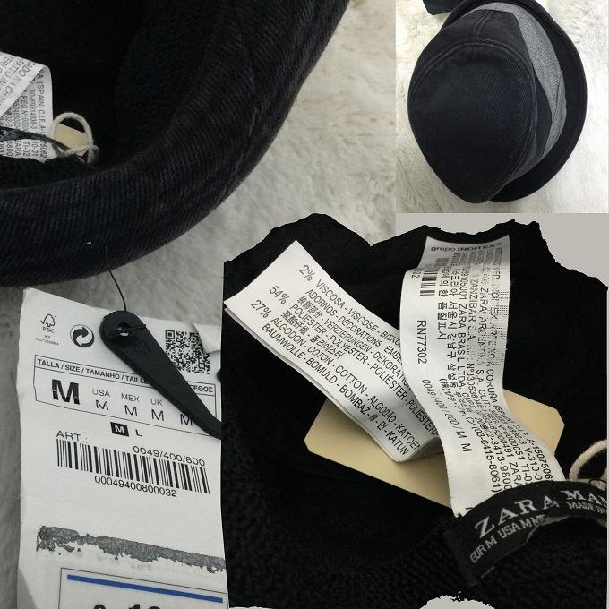 ZARA MAN Fashion HAT Fedora Pork Pie Charcoal Gray Black Men's - M ...