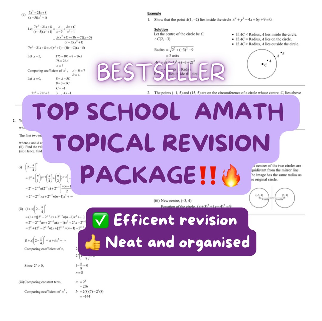 [2022] 316 Pg Topical AMath Top Girl School Additional Mathematics ...
