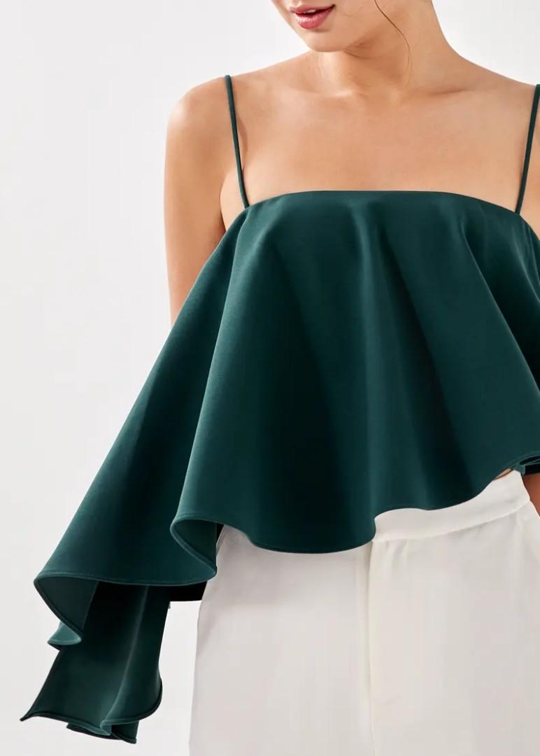 RTP$39.90 LB Wendi asymmetrical drape bustier top cami spag straight ...